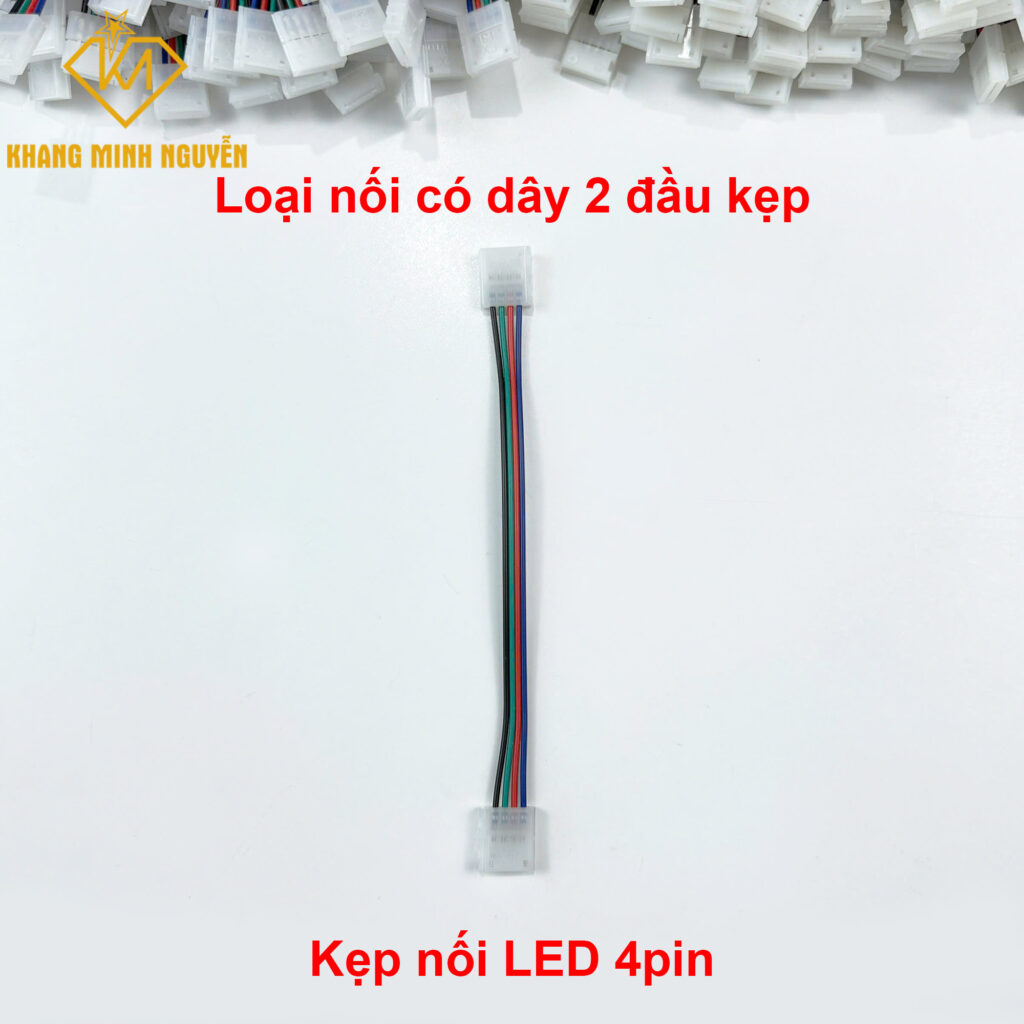 Đầu nối LED RGB 4 chân, kẹp nối LED dây RGB 4pin